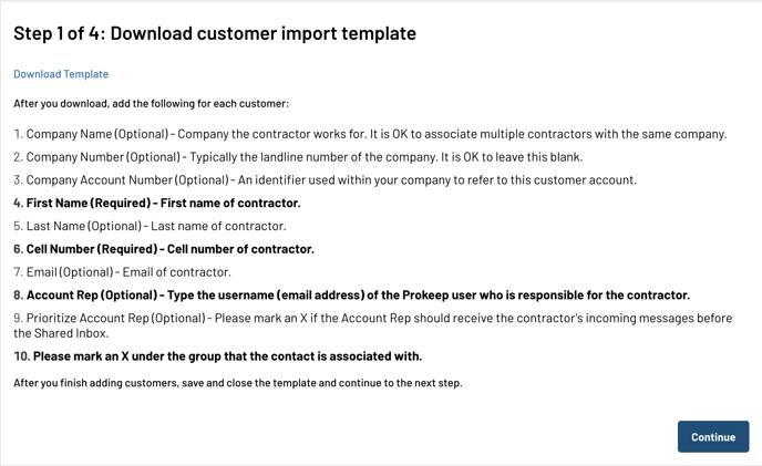 Customer Import Overview